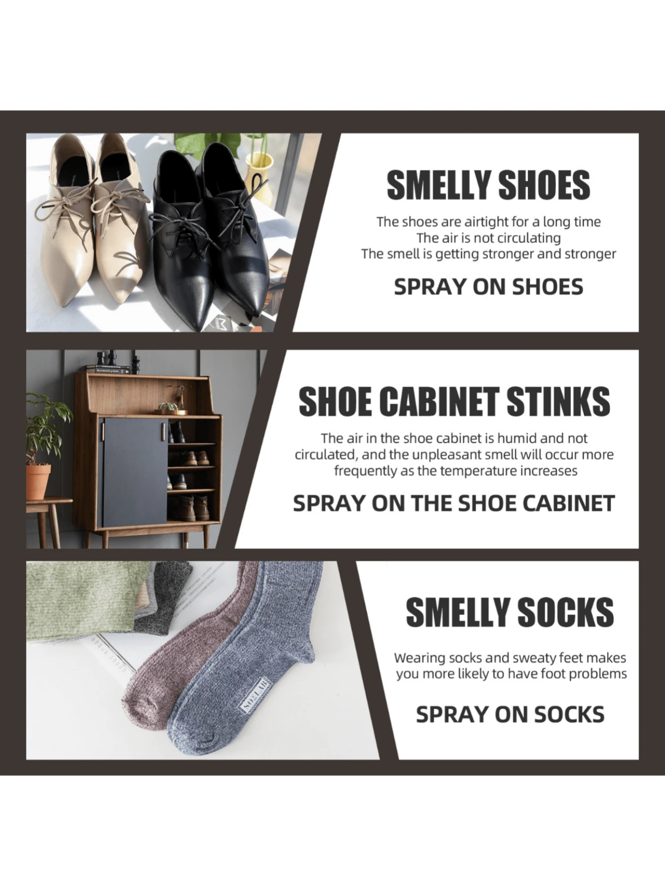 JUE-FISH Shoe & Sock Deodorant Spray, Eliminate Foot Odor & Sweat ...