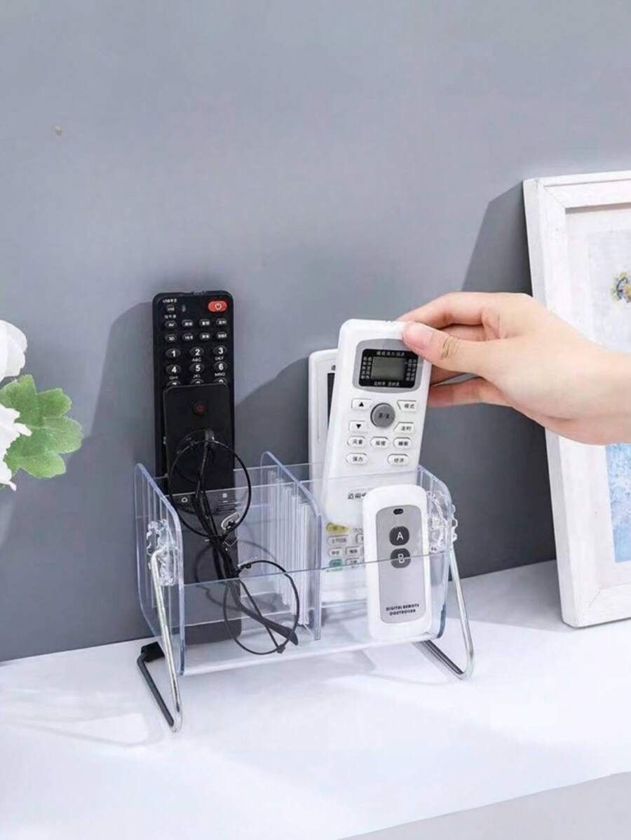 Focux Clear Acrylic Remote Control Holder Organizer Magic Telephone And ...