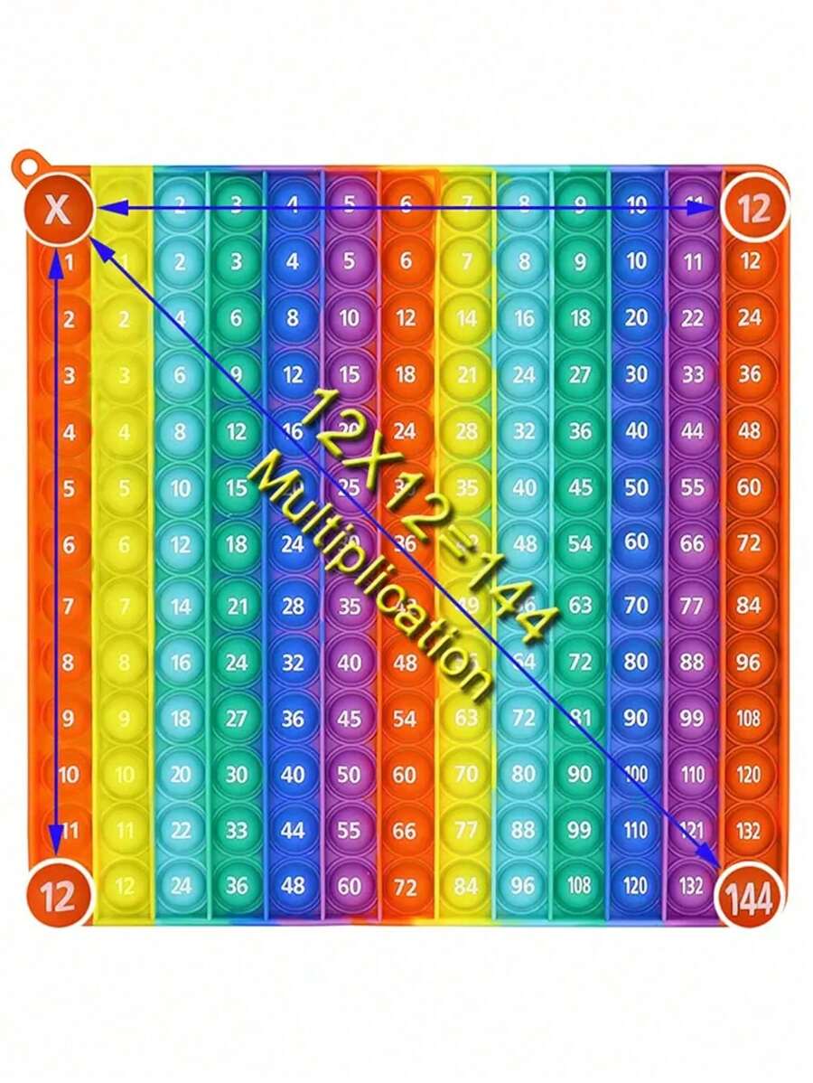 Grand tapis de jeu de table de multiplication POPP 12 x 12, jouet de ...