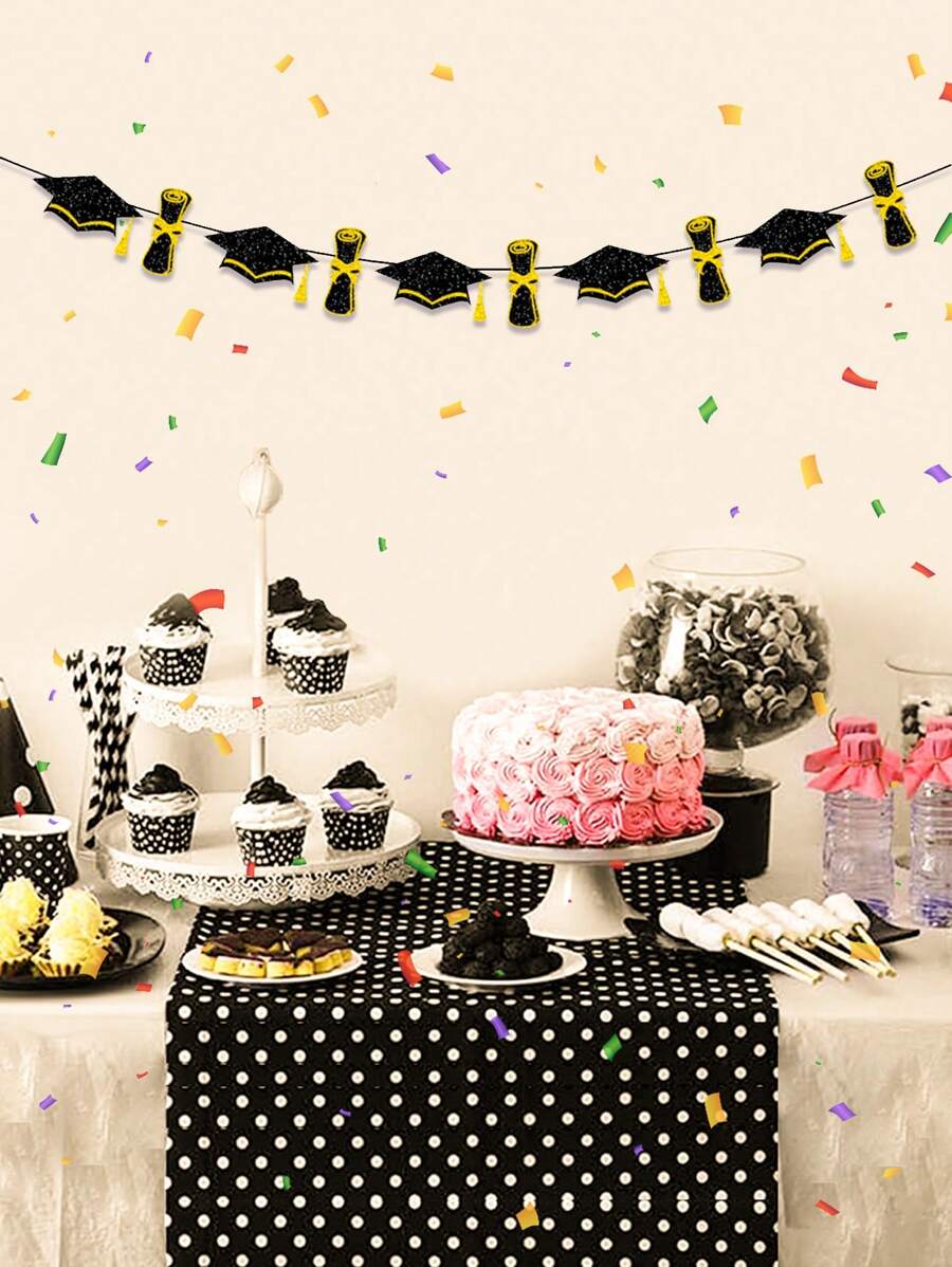 1 Set Graduation Bachelor's Hat Banner Pulling Flag, Party Ceremony ...