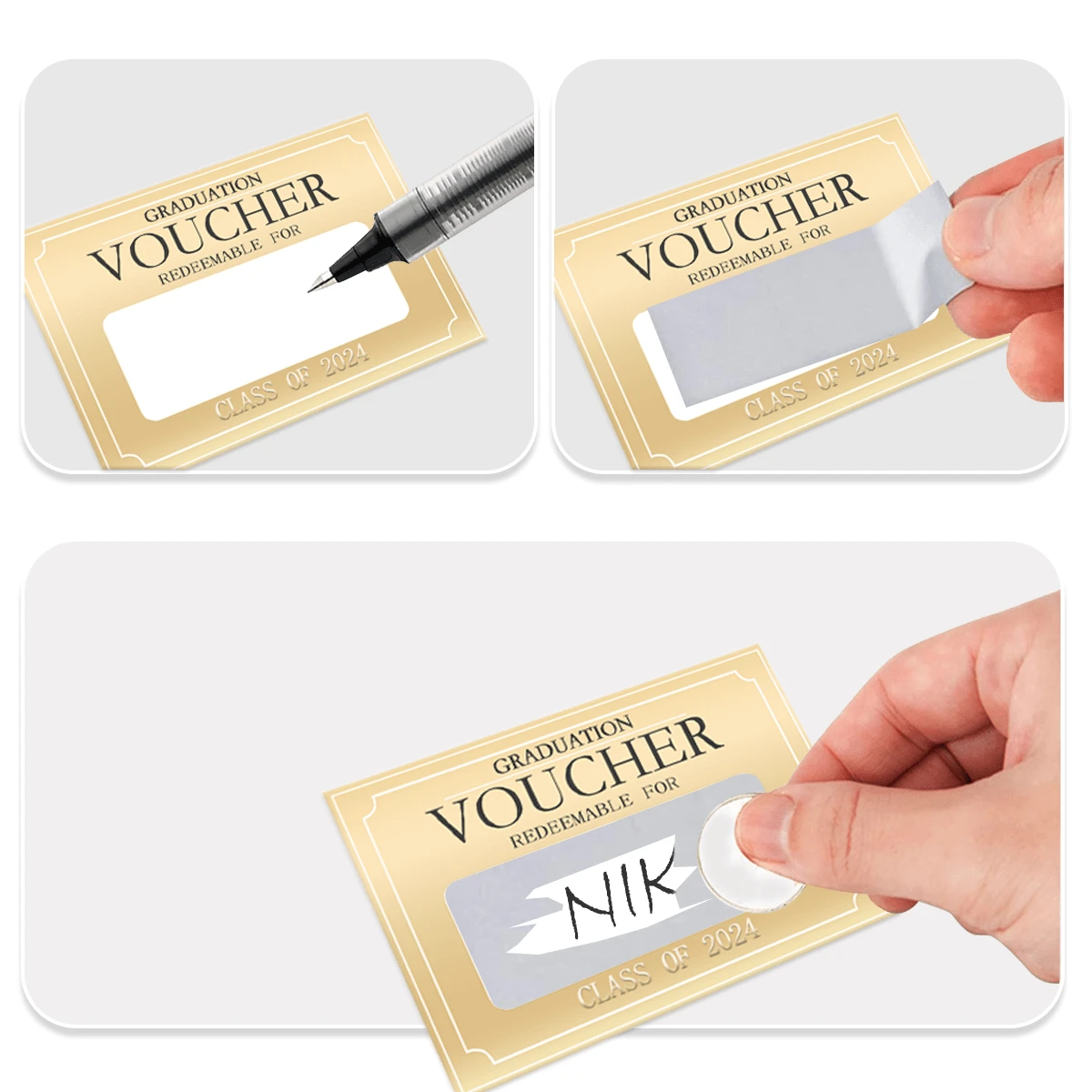 Graduation Party Scratch Off Cards Black Gold Graduation Gifts Class Of ...