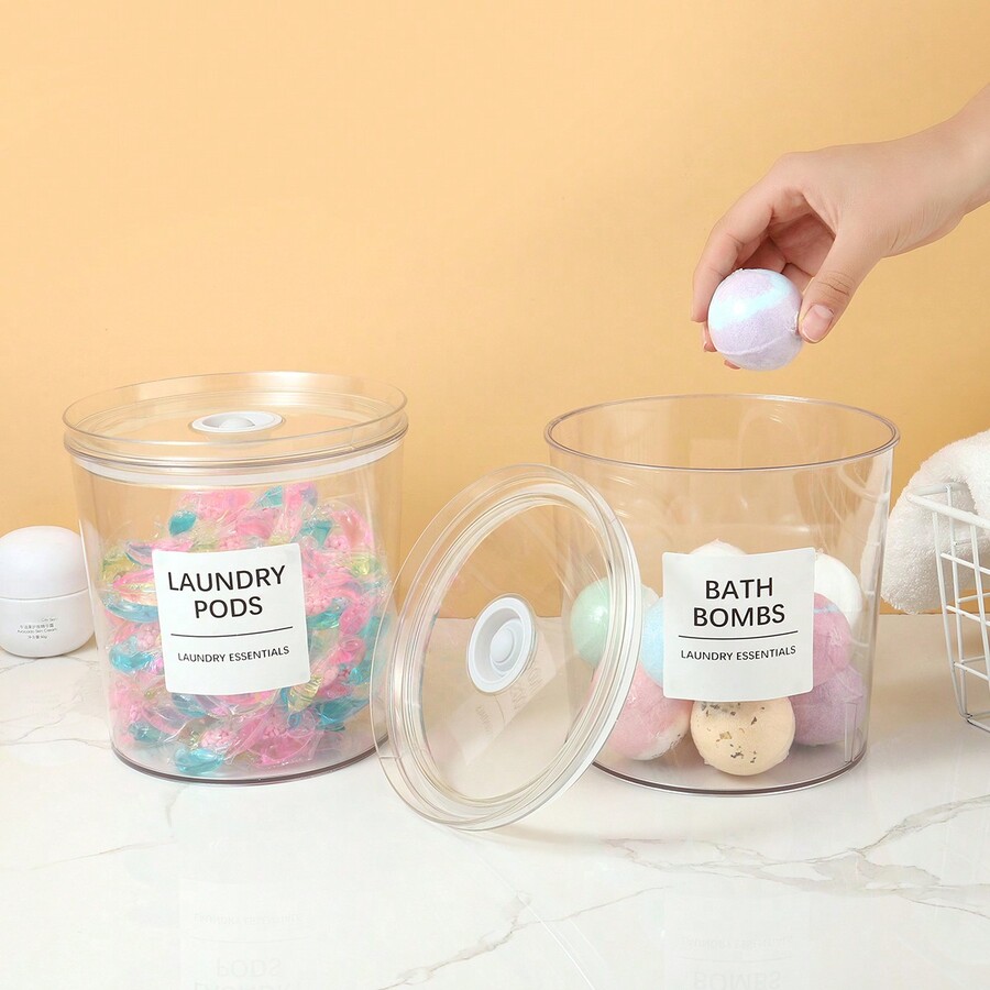 Stackable Laundry Powder Container Holder, Large Acrylic Laundry Room ...