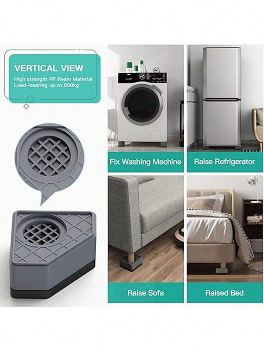 4pcs Antivibration Pads, Washing Machine And Dryer Base, Noise ...