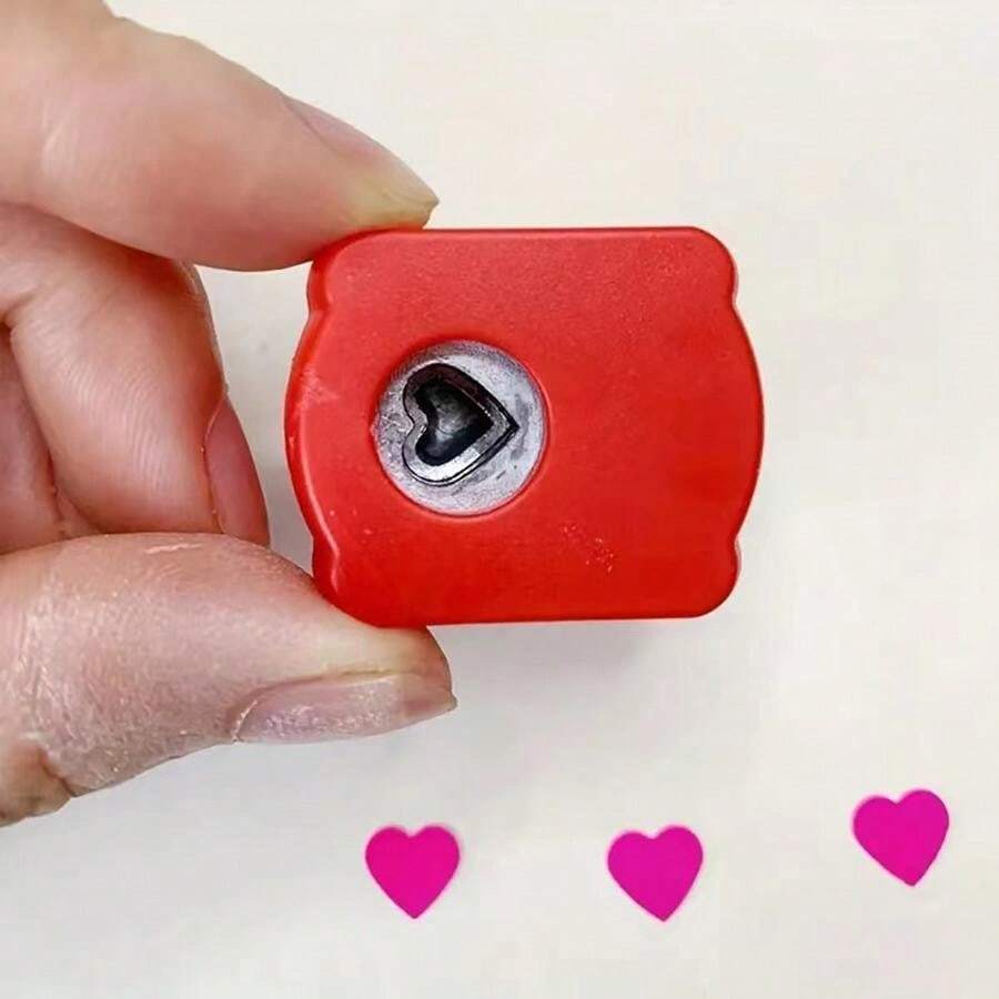 1pc, Mini Small And Cute Paper Embosser, Heart-Shaped Paper Punch ...