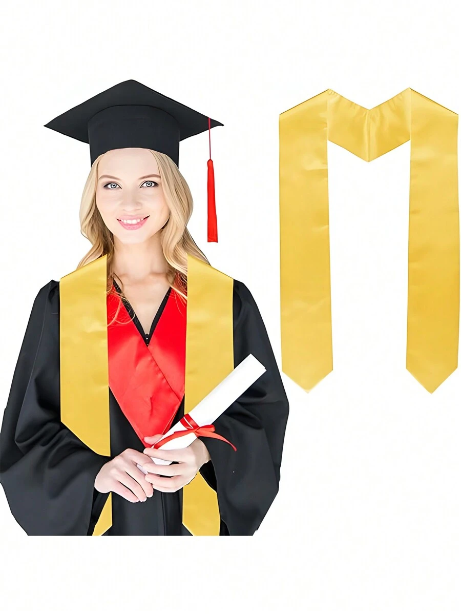 Unisex Adult Plain Graduation Shawl,Adult Graduation Sash 2024 Custom ...