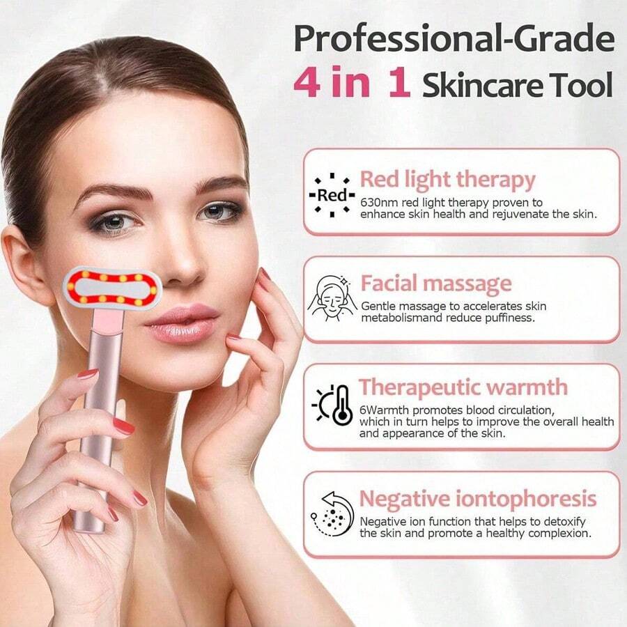 Nuevo dispositivo facial de 4 en 1 con terapia de luz roja para el ...