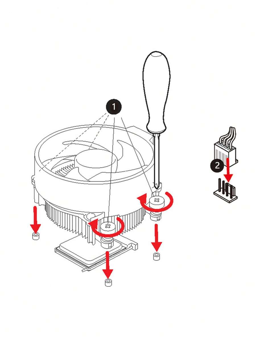 AMD Ryzen CPU Cooler Spire Series Cooler Fan 5cm Brand New 4 PIN AM4 ...
