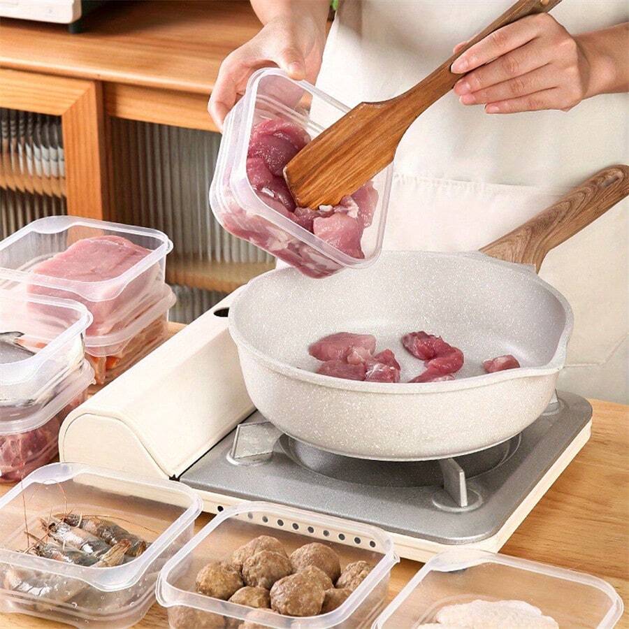 1pc Refrigerator Frozen Meat Storage Box, Ice Cream Frozen Box, Sealed ...