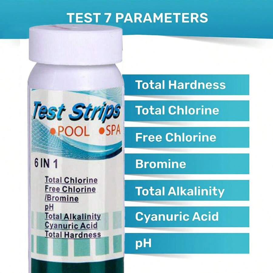 6-In-1 Swimming Pool Test Strips,100PCS Quick And Accurate Test Paper ...