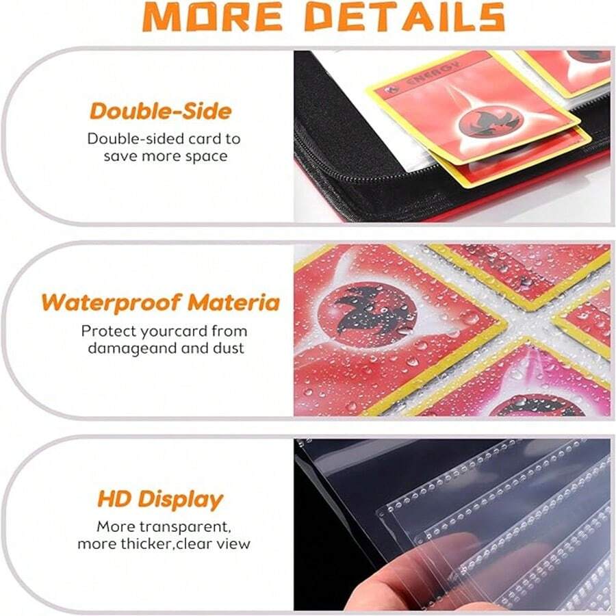 Album de cartes de monstres 400, pince à cartes de carte Picchu, album ...