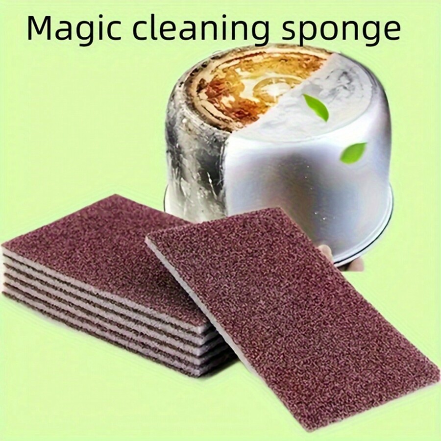 10pcs Multi-Use Emery Scouring Sponges - Pot And Dish Cleaning - Rust ...
