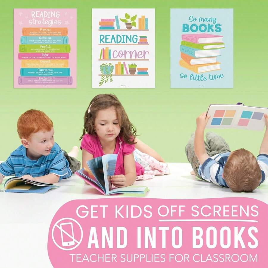 6 Colorful Reading Posters For Classroom Reading Corner - Reading ...