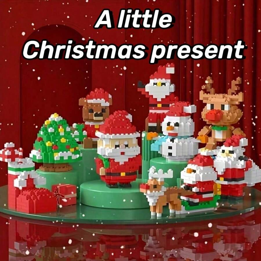 Novelty Nanoblock Christmas Santa Claus, Christmas Snowman Miniature ...