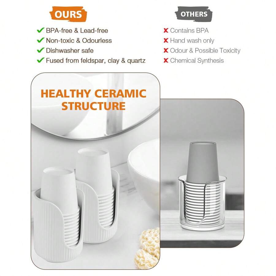 Disposable Paper Cup Holder, Desk Top Multi-Function Cup Organizer Rack ...