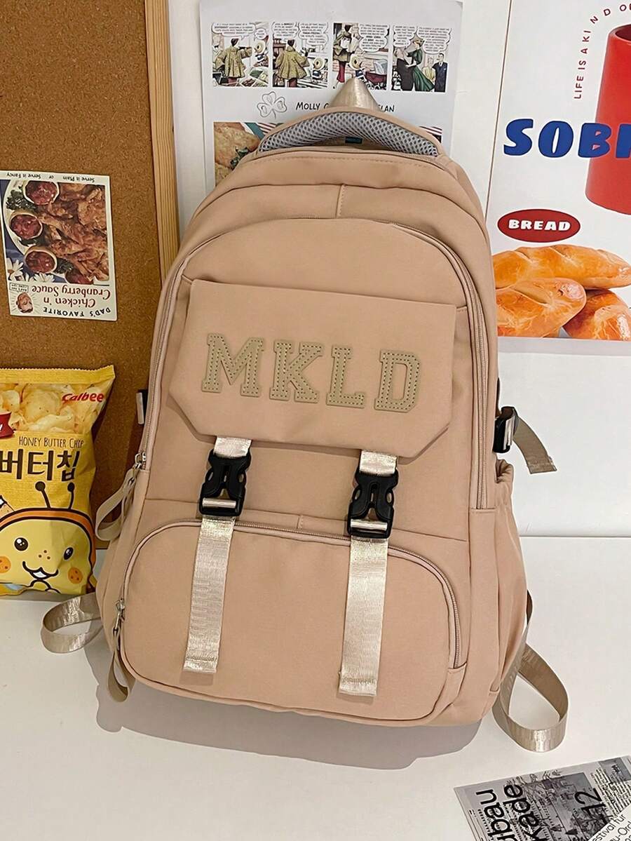 1pc Nylon Backpack For Girls, 2024 New High School Student Big Capacity ...