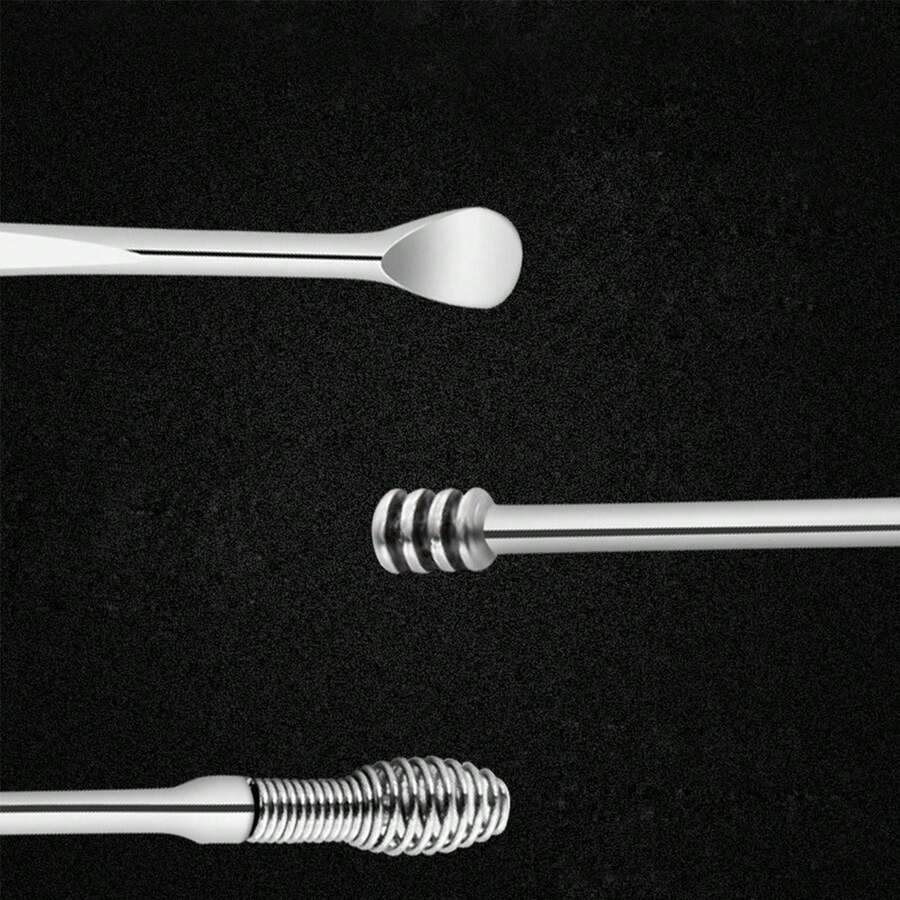 1pc Stainless Steel Ear Digging Tool Set (6pcs) Including Spiral Ear ...