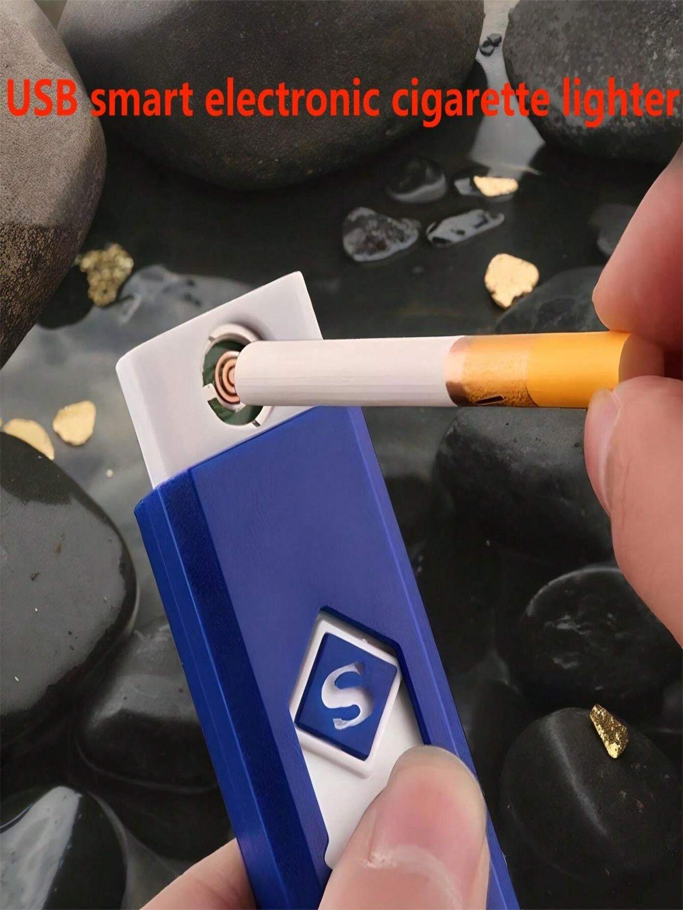 A Red USB-Rechargeable Touch Sensor Lighter, Mini Electric Windproof ...