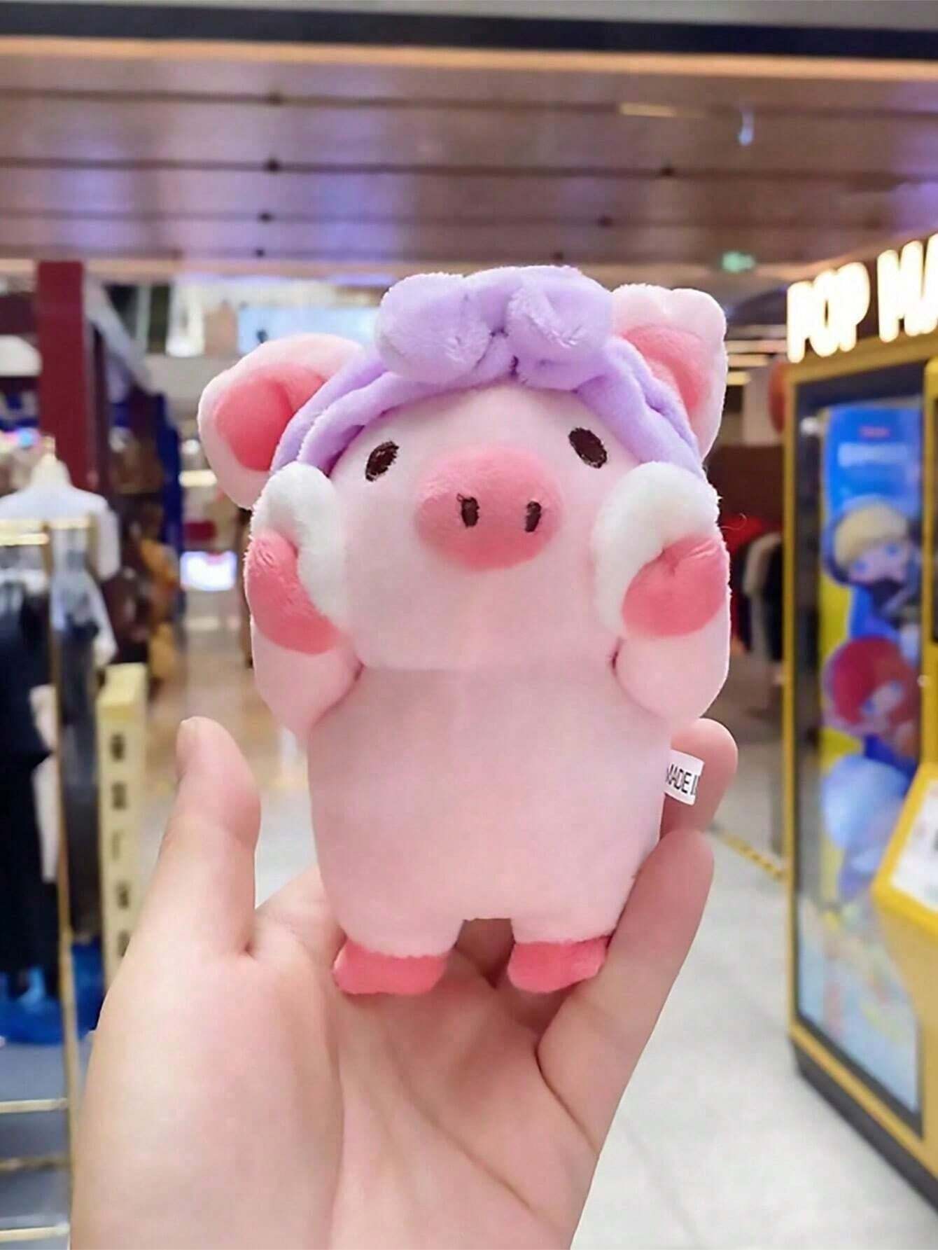 1pc Mini Cute Pig Face Wash Plush Toy, Creative Makeup Tool For ...