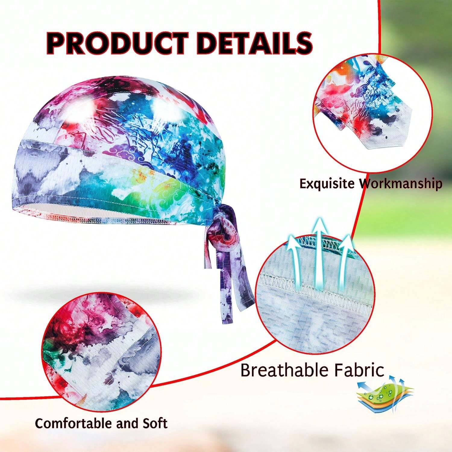 1 Stück Kopftuch Skull Cap Helm Futter Hut, kühlendes Bandana in ...