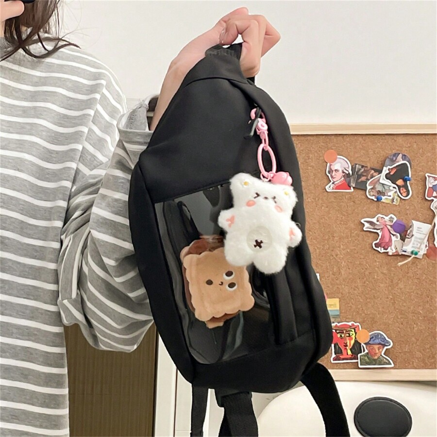 Japanese-Style Minimalist Transparent Satchel, Light & Foldable Chest ...