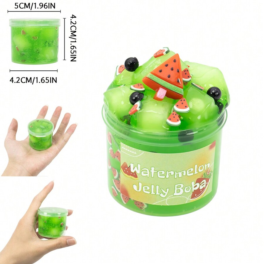2.37oz Boba Crunchy Slime Kit Watermelon Grape Peach Premade Crystal ...