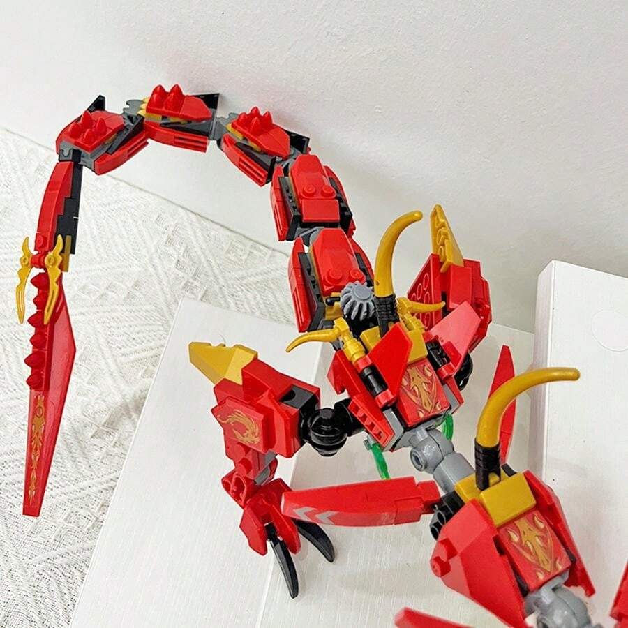 520pcs+ Long Dragon Building Blocks Toy, Transforming Robot Sculpture ...