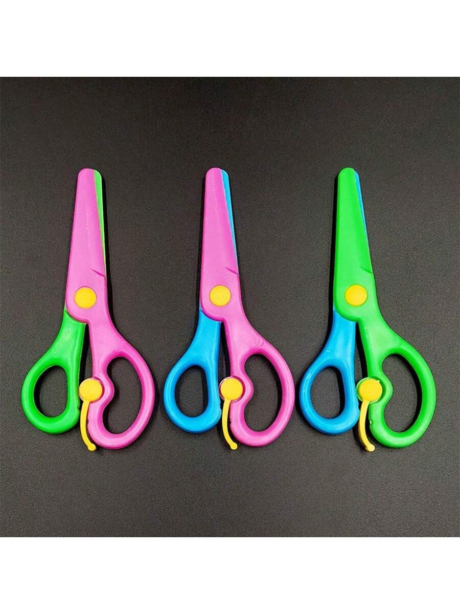 Student Safety Manual Scissors, All Plastic Elastic Scissors, Cutting ...