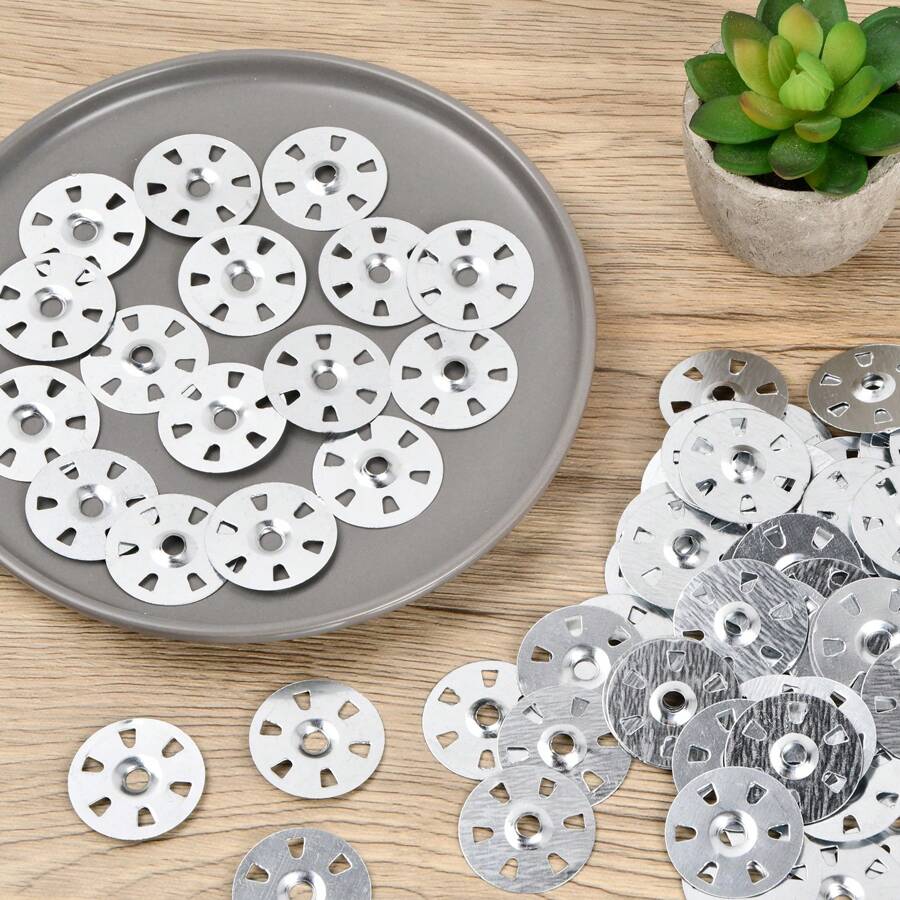 100 Pcs Easy Fix Washers, 35mm Diameter Flat Washers Metal Wall Washers ...