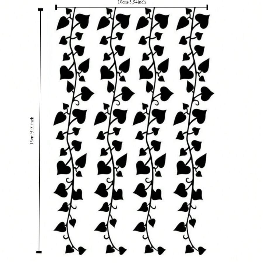 2pcs/Set Spade Shape & Vine Pattern Waterproof Fake Tattoo Sticker With ...