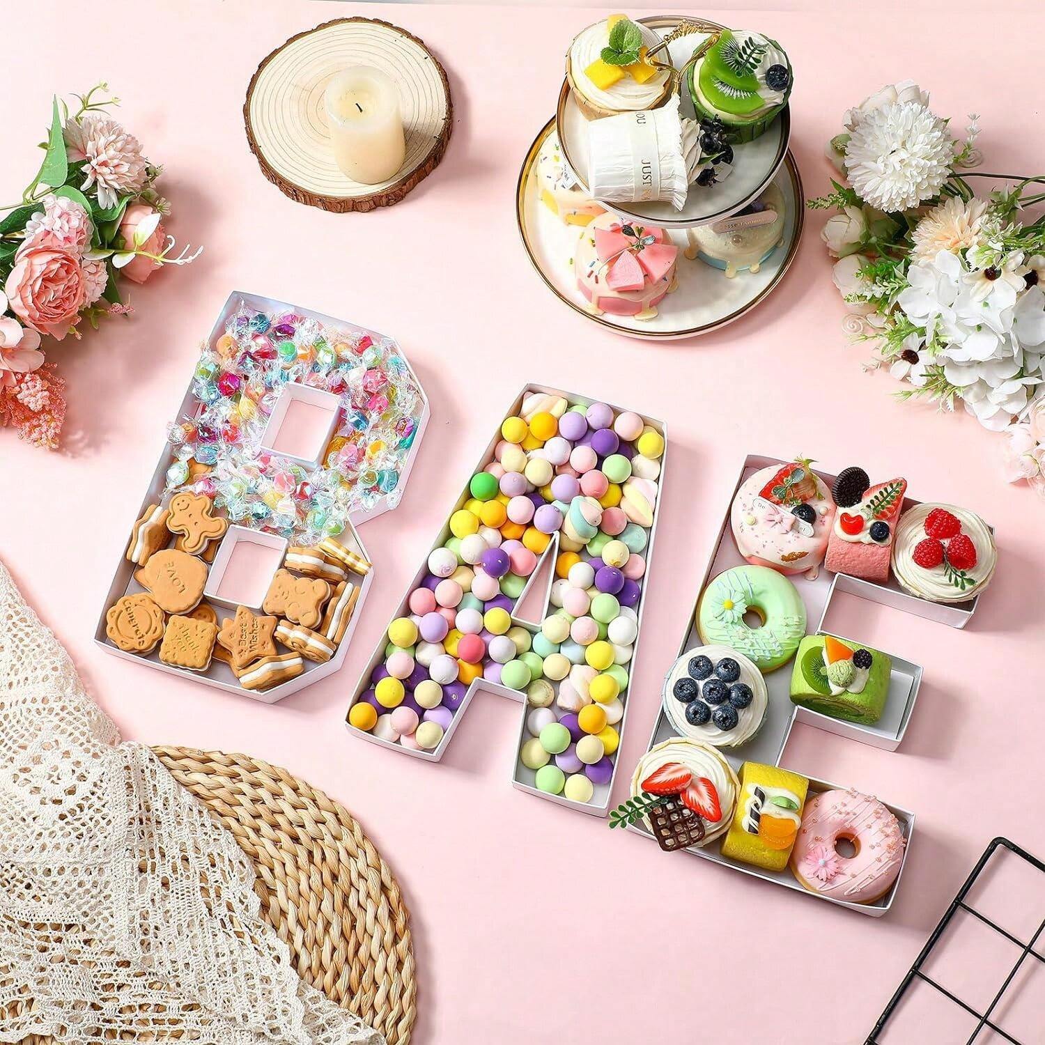 Charcuterie Letters Cardboard Number Fillable Tray Charcuterie Box ...