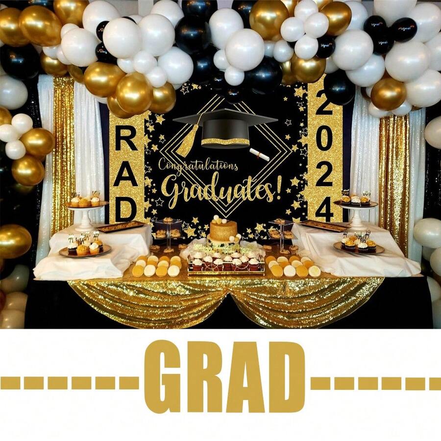 1 peça 2024 Graduação tema fotografia Bottom, bandeira de festa de ...