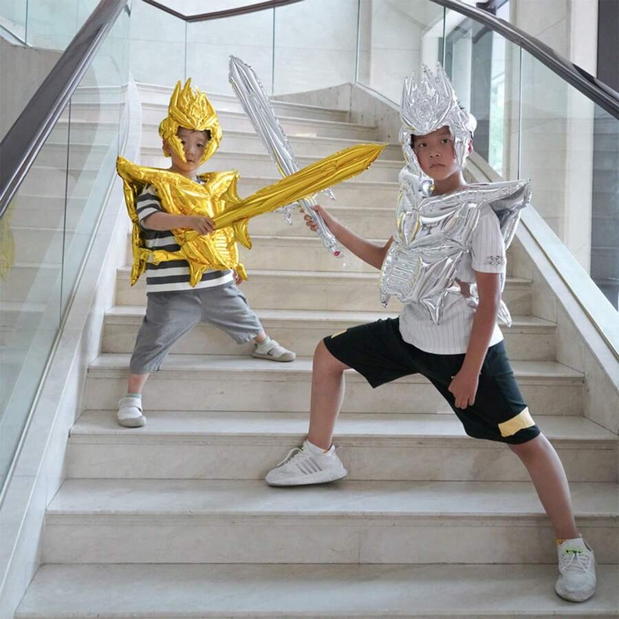 New Birthday Toy Armor Theme Balloons - Ideal Props For Parties, School ...