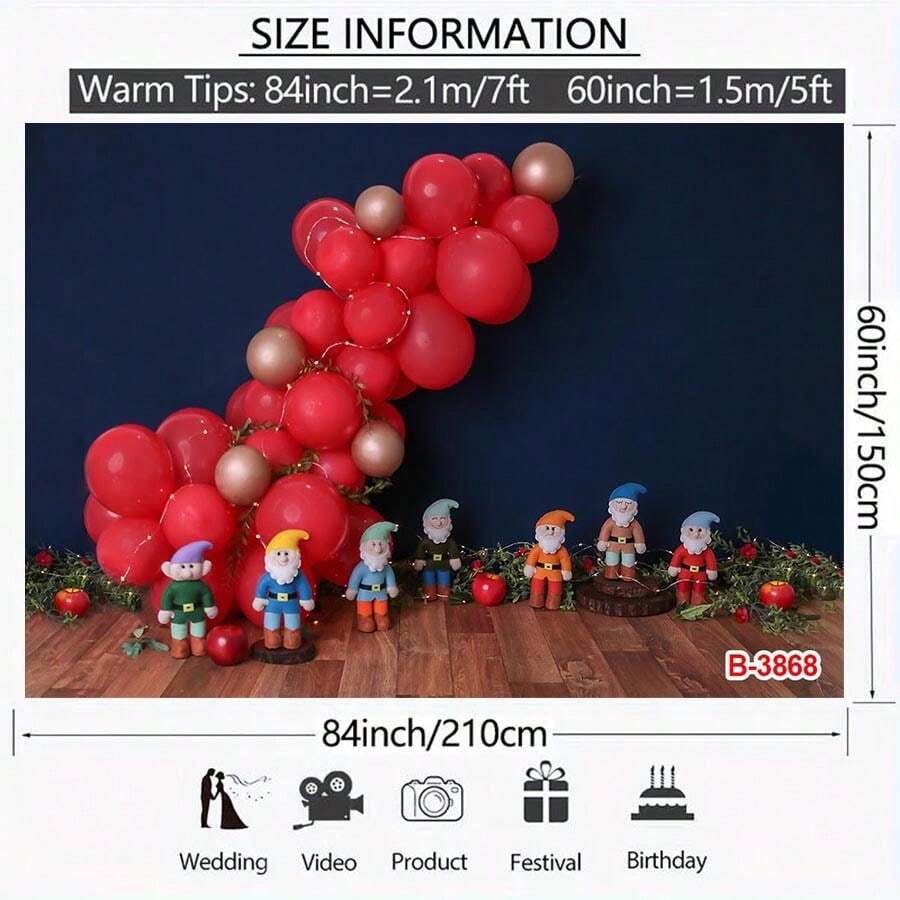 Fairy Tale And The Seven Dwarfs Background Birthday Party Decor Banner ...