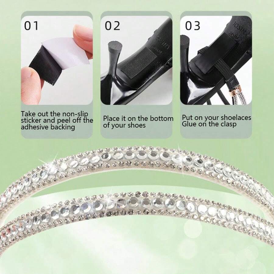 1pc High Heel Shoe Strap Anti-Slip Shoe Straps Slouchy Shoelaces, No ...