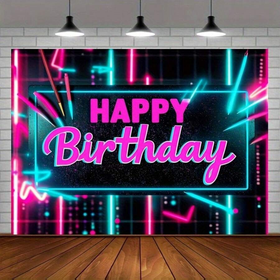 1pc, Music Theme Birthday Party Backdrop Musical Dance Party Banner ...