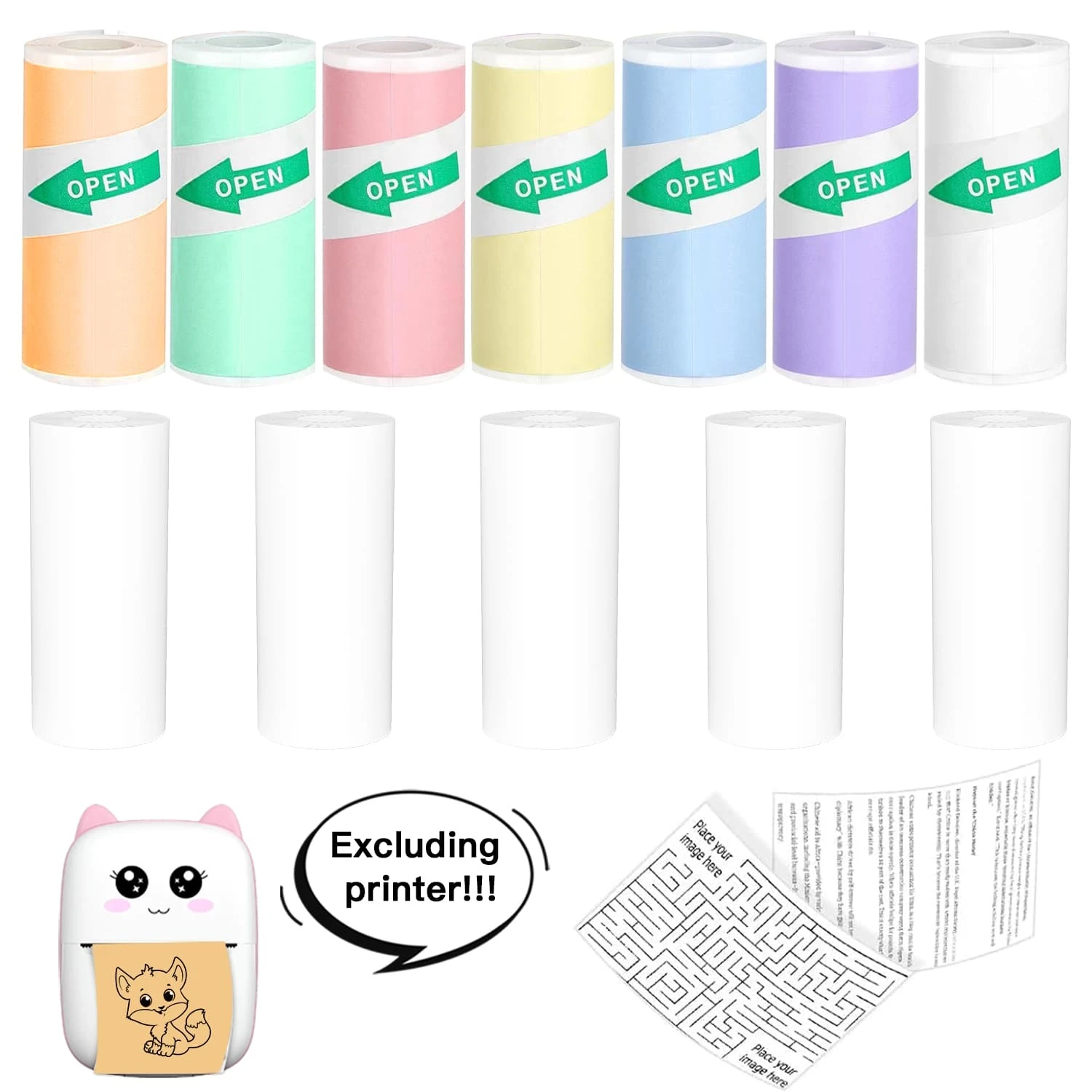 White Thermal Printer Paper Roll And Colorful Self-Adhesive Printing ...