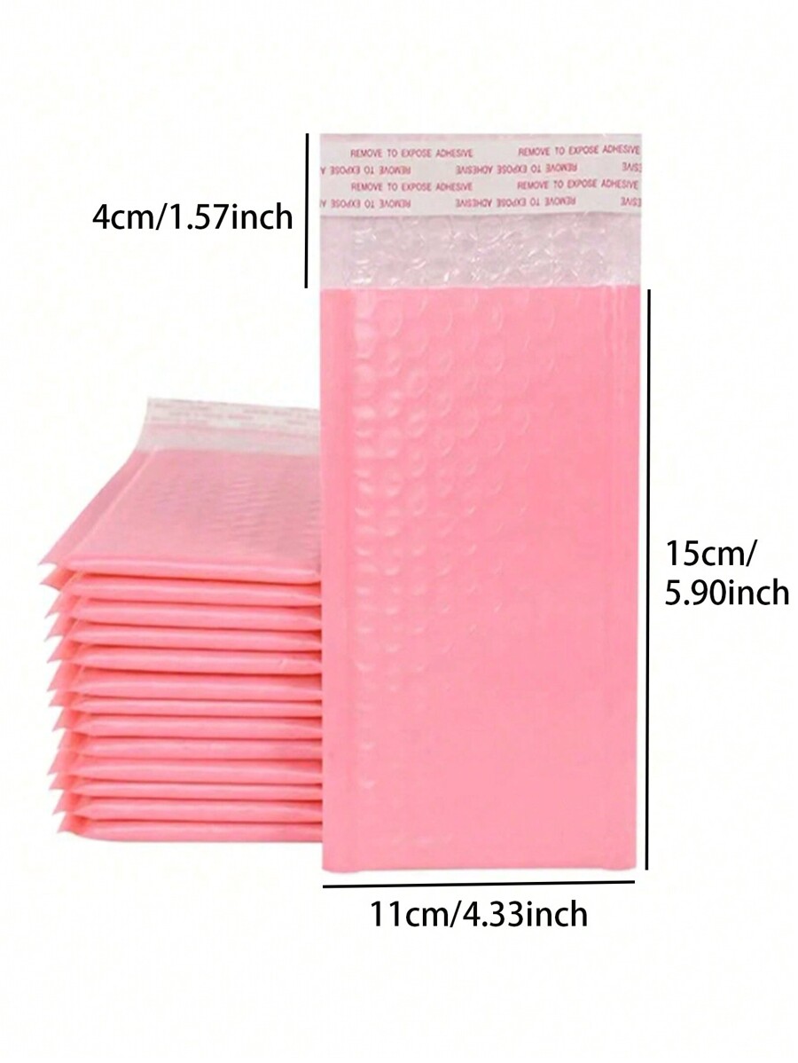 18pcs Pink Bubble Mailers, Bubble Mailers Self Seal Non-Transparent Waterproof Shipping Bags For ...