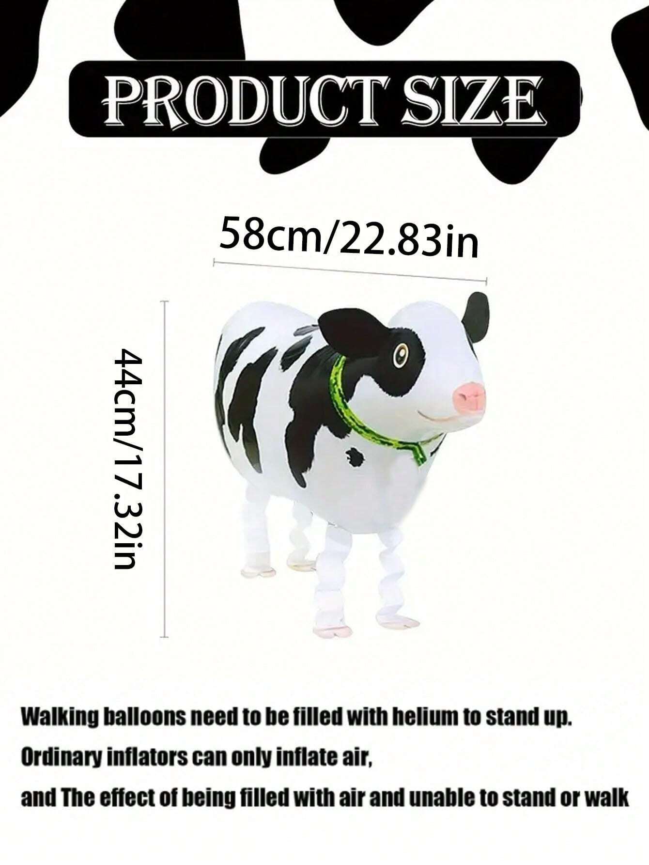 1pc Eid Al-Adha Walking Bull Aluminum Foil Balloon, White Walking Bull ...