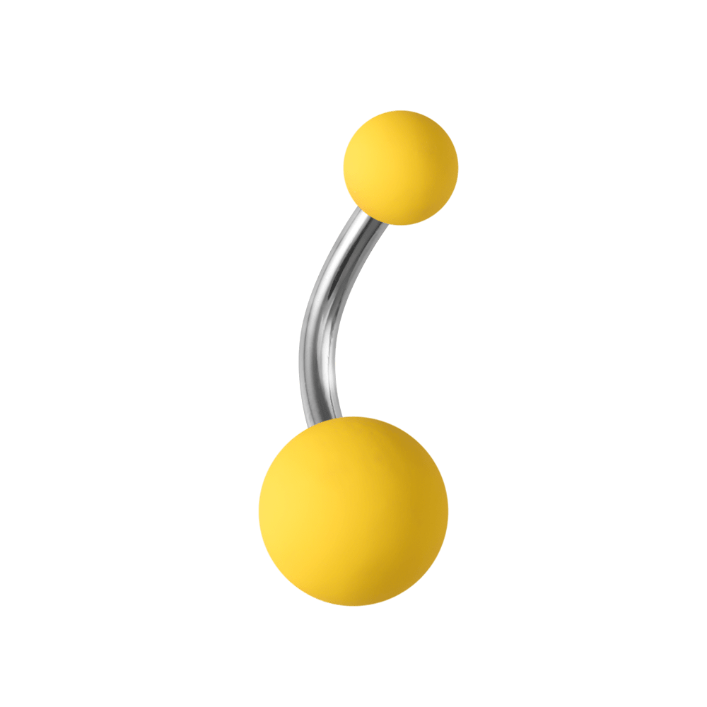 1pc Punk Solid Color Rubber Paint Acrylic Belly Navel Button Piercing ...