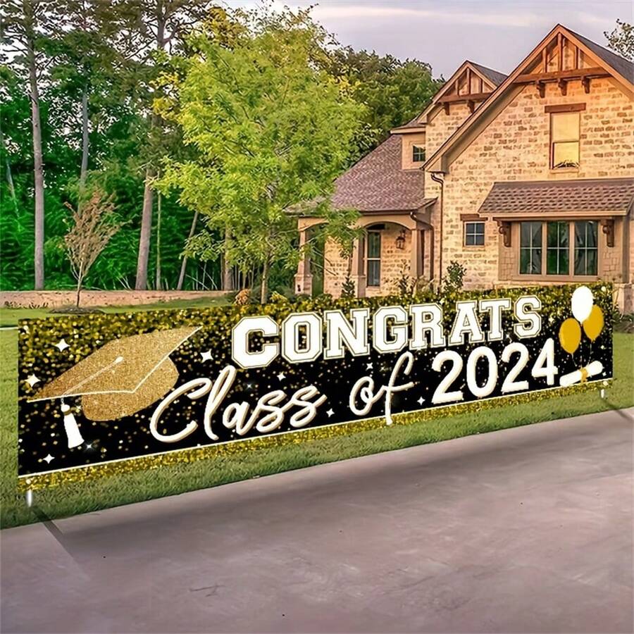 2024 Graduation Decoration - Congratulations Graduation Banner ...