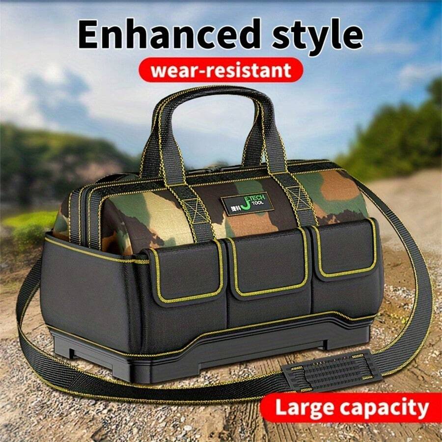 1pc Heavy Duty Canvas Tool Bag, Multi-Purpose Portable Tool Kit, For ...