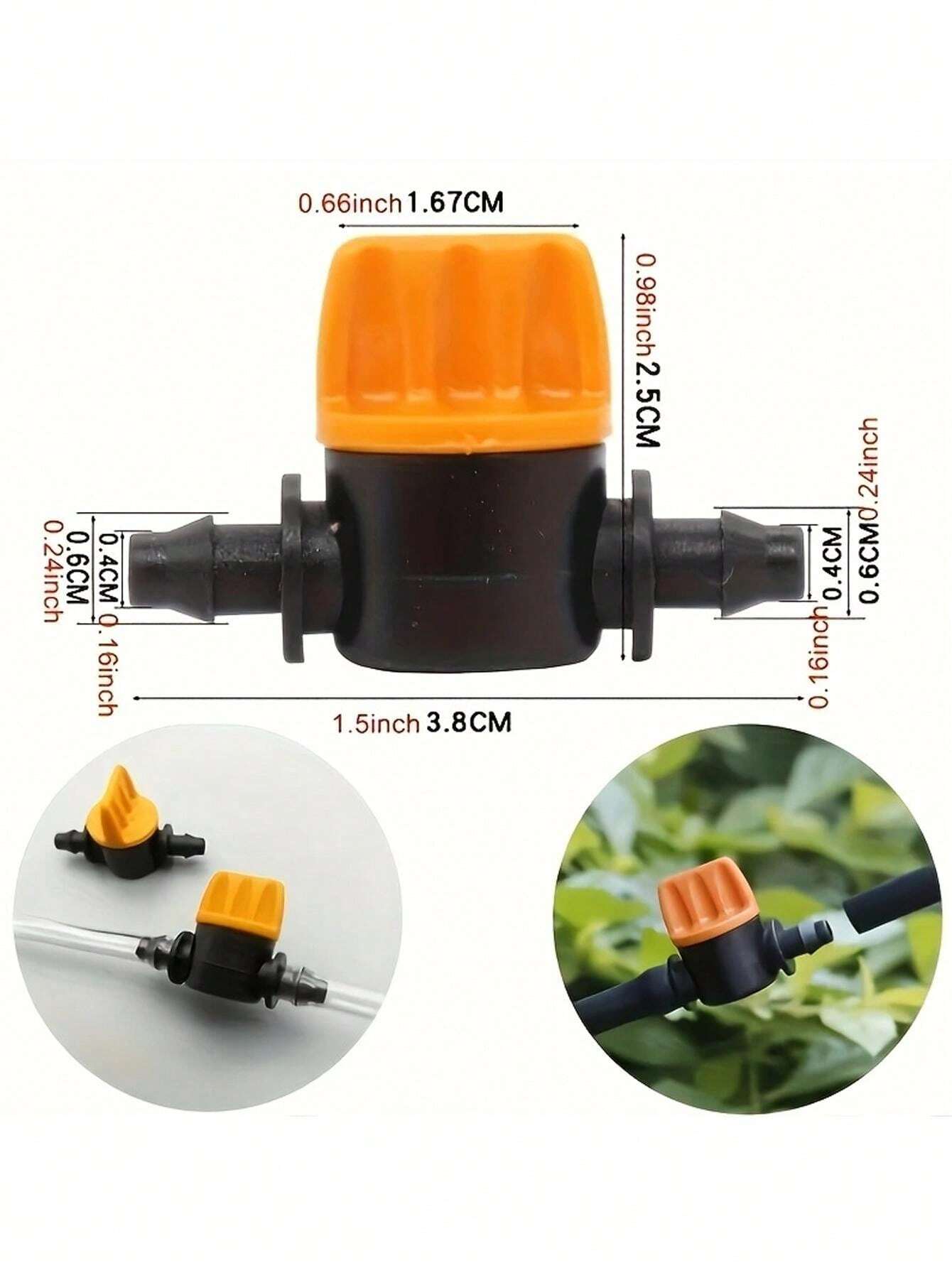 100PCS Drip Irrigation Valve 4/7MM Drip Irrigation Switch, 4MM PVC Pipe ...