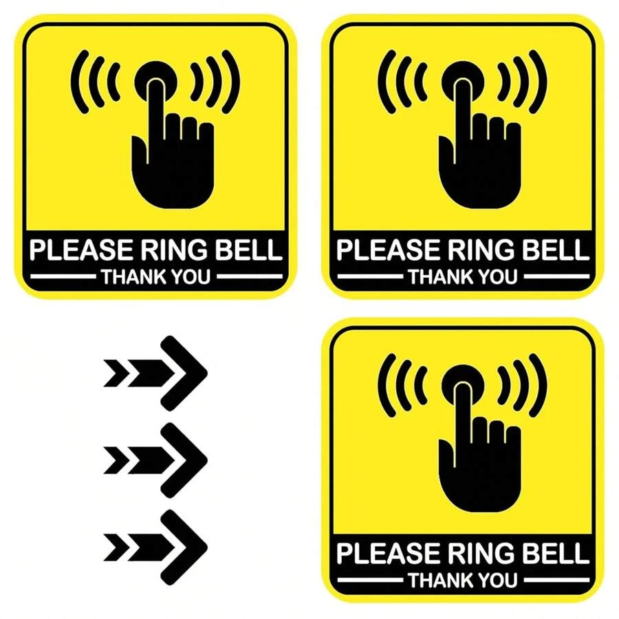 Tiny Please Ring Bell Sticker 2inch Please Ring Bell Outdoor Sign Label ...