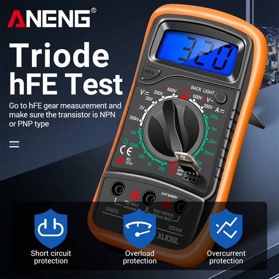 ANENG XL830L Multimeter Digital Professional Electric Voltmeter Current ...