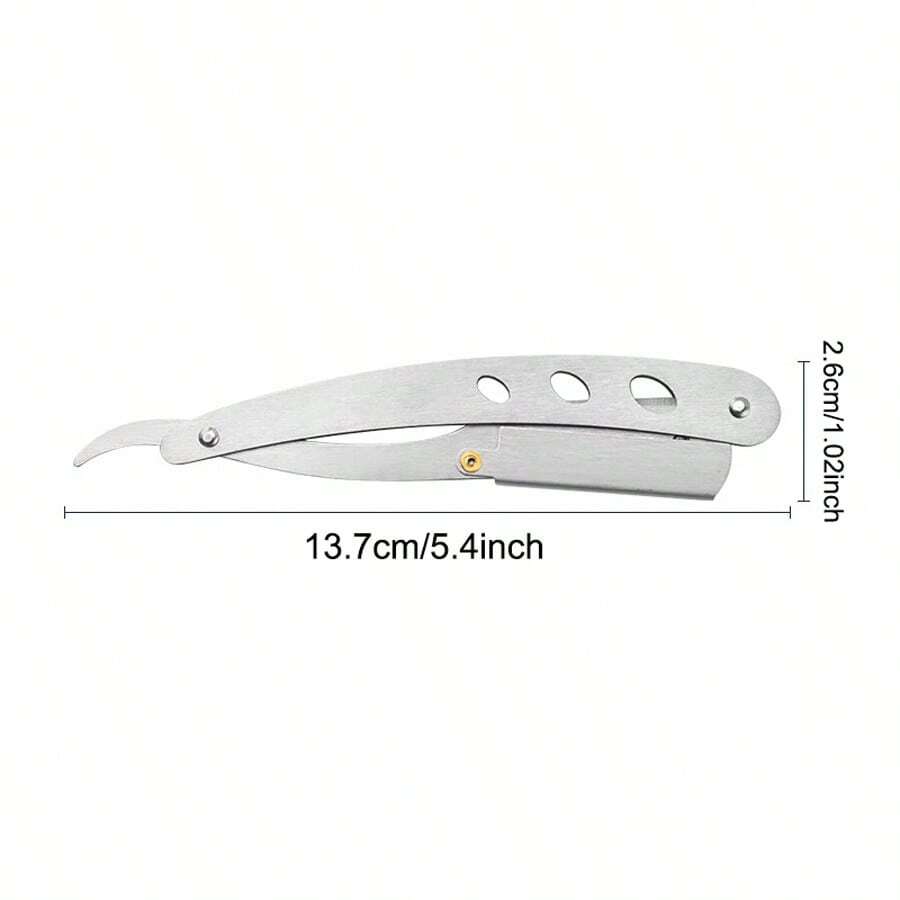 Old Fashioned Manual Shaver Stainless Steel Non Slip Folding Vintage ...