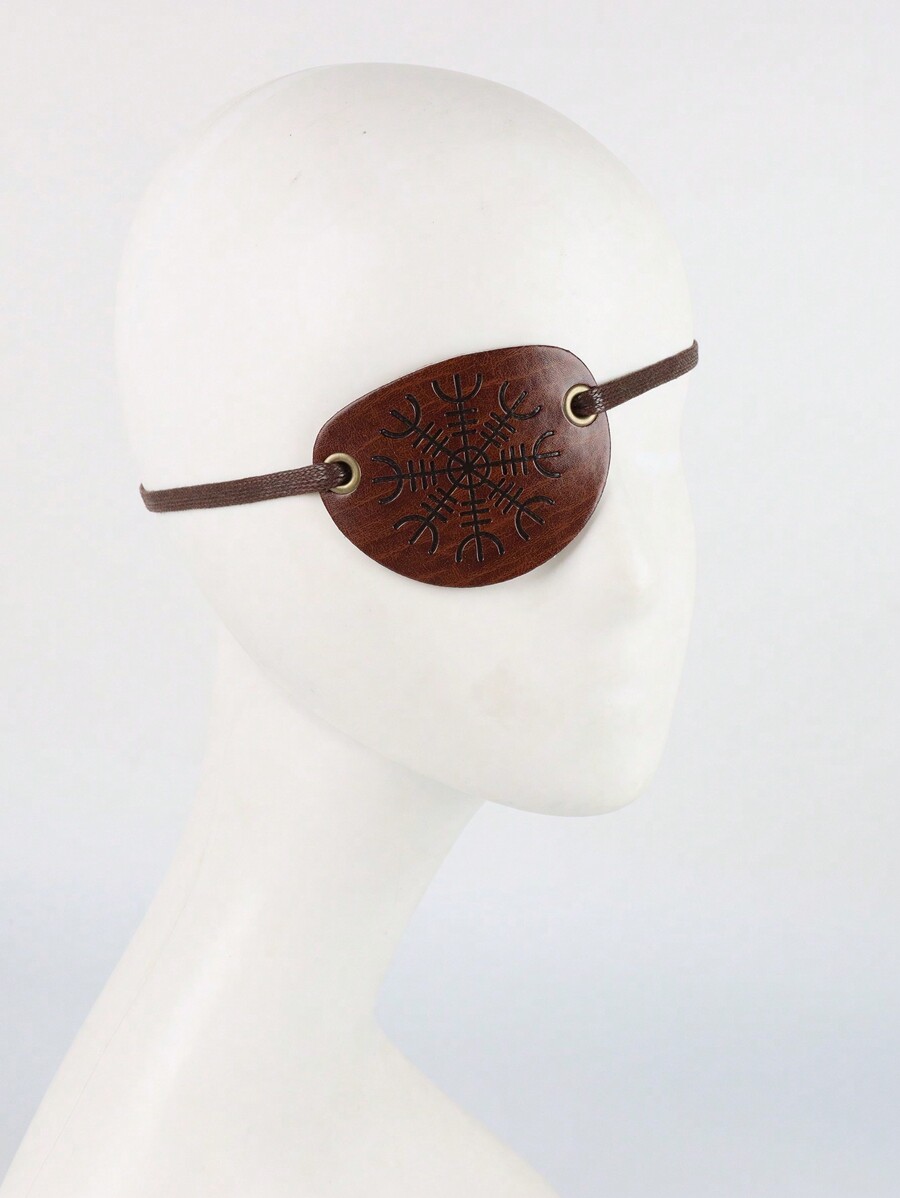 1pc Medieval PU Leather Pirate Eye Patch, Cowboy Punk Viking ...