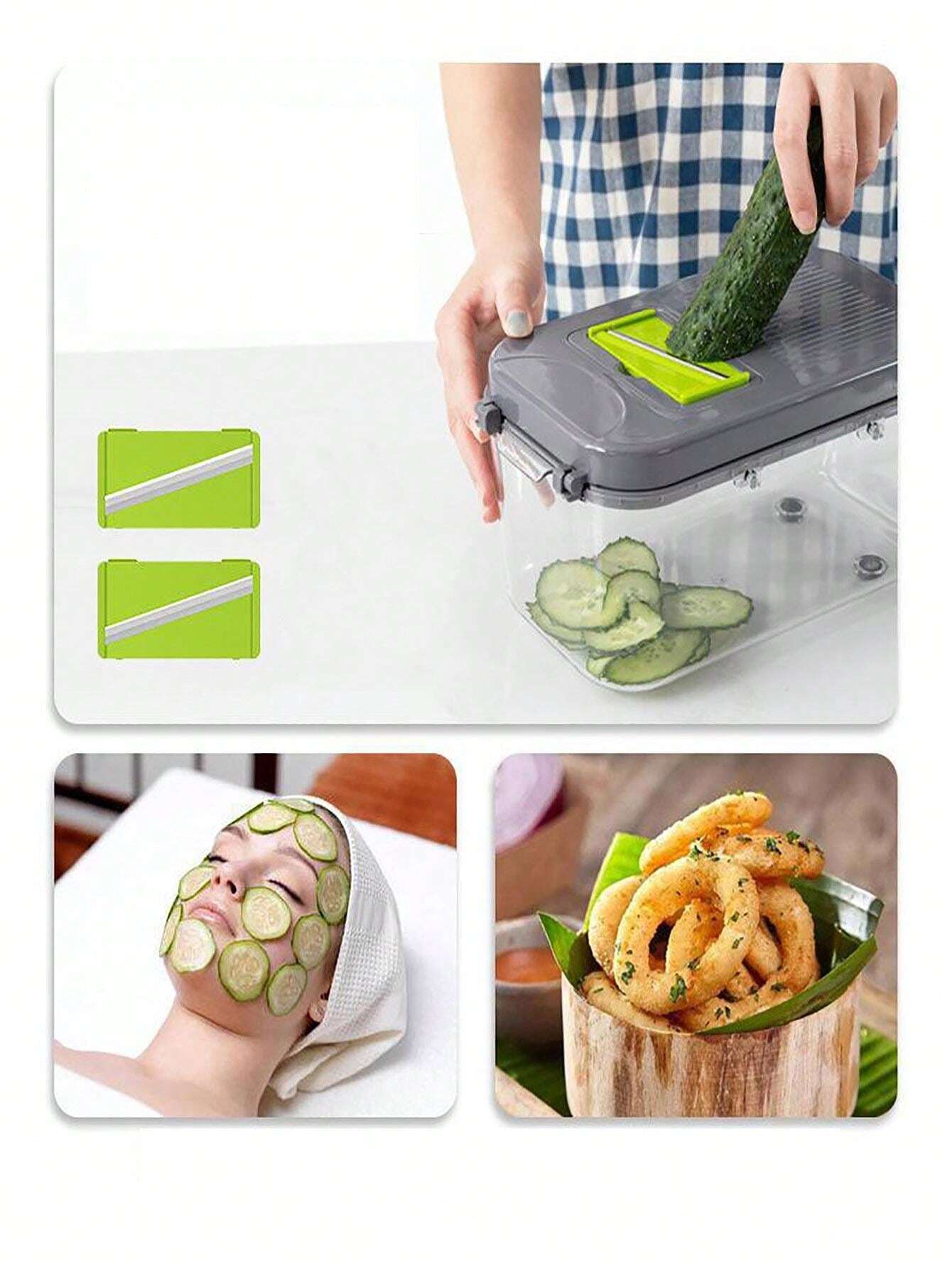Vegetable Chopper, Multifunctional Fruit Slicer, Handheld Food Grater ...