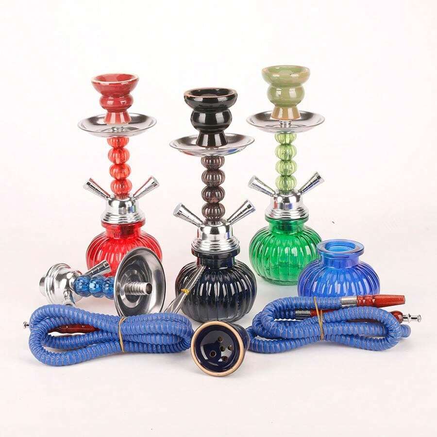 1 pieza de Set de shisha árabe con 4 cuentas acrílicas, 2 pipas, un ...
