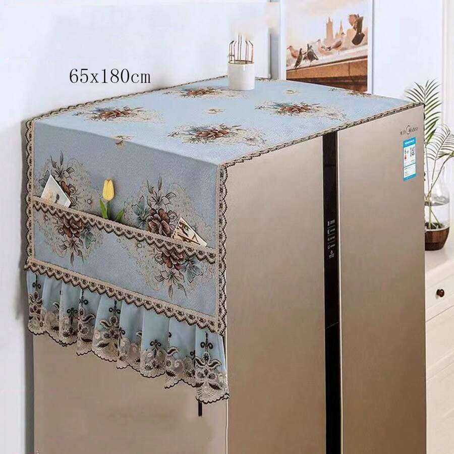Fabric Refrigerator Cover For Single/Double Door Fridge, Washing ...