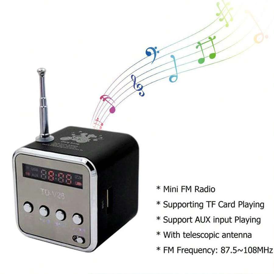 Bluetooth Speaker Mini Speaker Music Player Portable FM Radio Stereo Pc ...